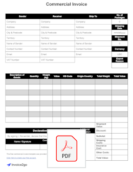 Commercial Invoice Template Word