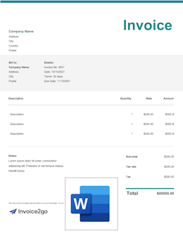 Paper Party Supplies Freelance Invoice Pdf Invoice Template Printable 